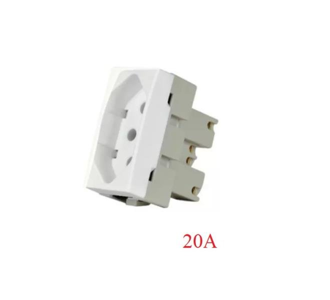 Módulo Tomada 2P+T 20A 250V (16048) Branco Sleek - Margirius