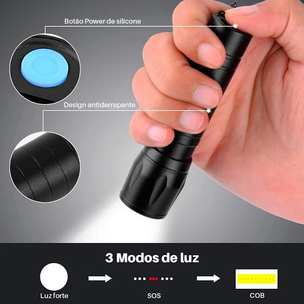 Lanterna de Led USB Recarregável