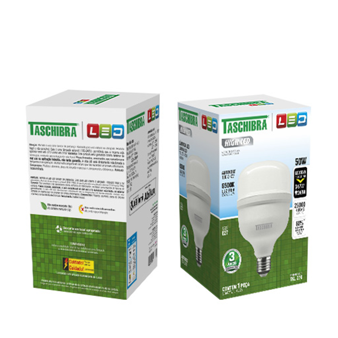 Lâmpada High LED 50W E27 6500K TKL 270 - Taschibra