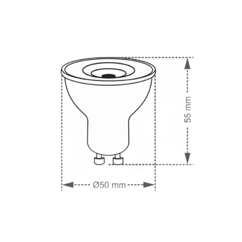Lâmpada Dicróica Taschibra Tdl25 Led Mr16 3w Bivolt Eficiência E