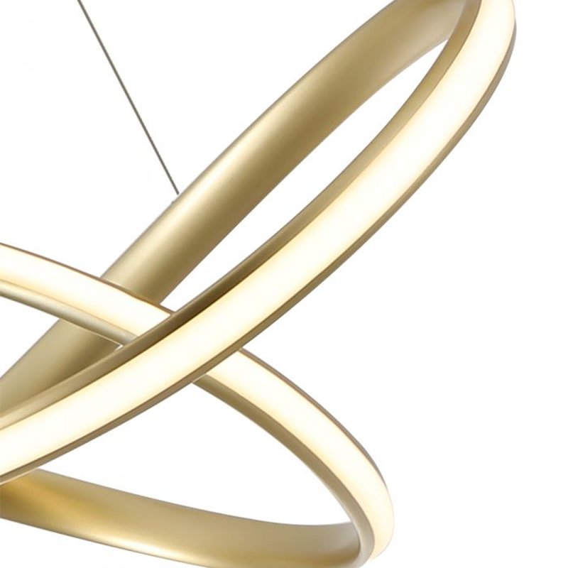 Lustre Pendente Nordecor Labra 2165 Led Bivolt Dourado