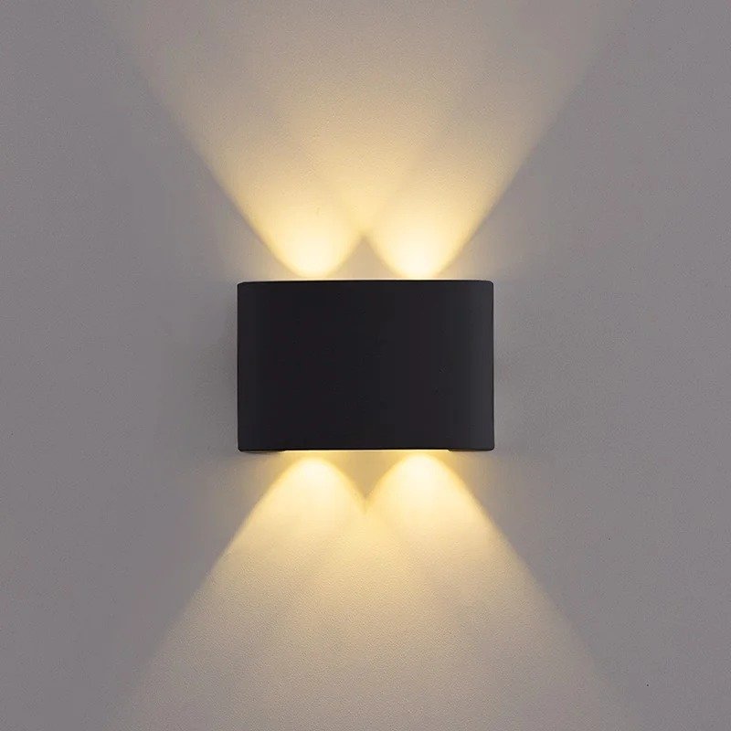 Arandela LED Ranne 2 Fachos Nordecor 2336 Preto Bivolt - Iluminação ...