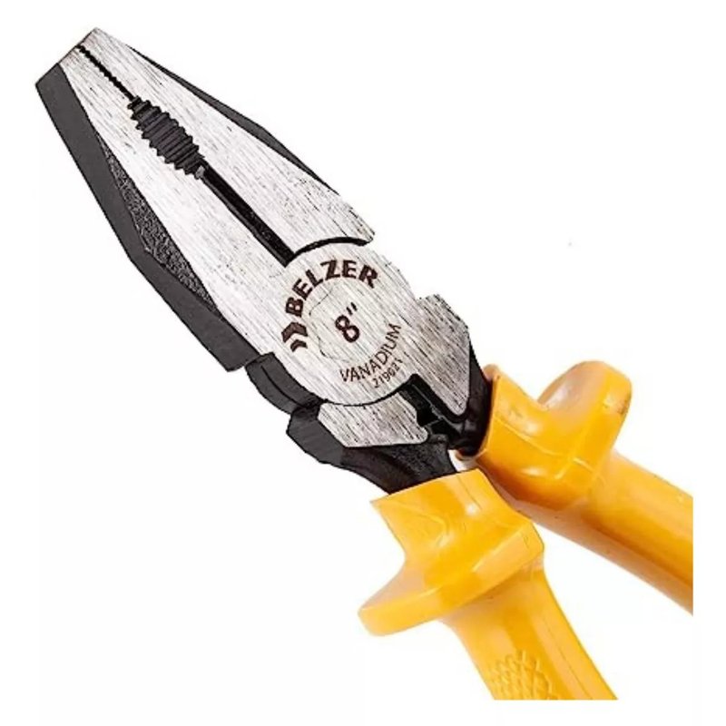Alicate Universal Belzer Eletricista Isolamento Cabo Amarelo 8 Polegadas