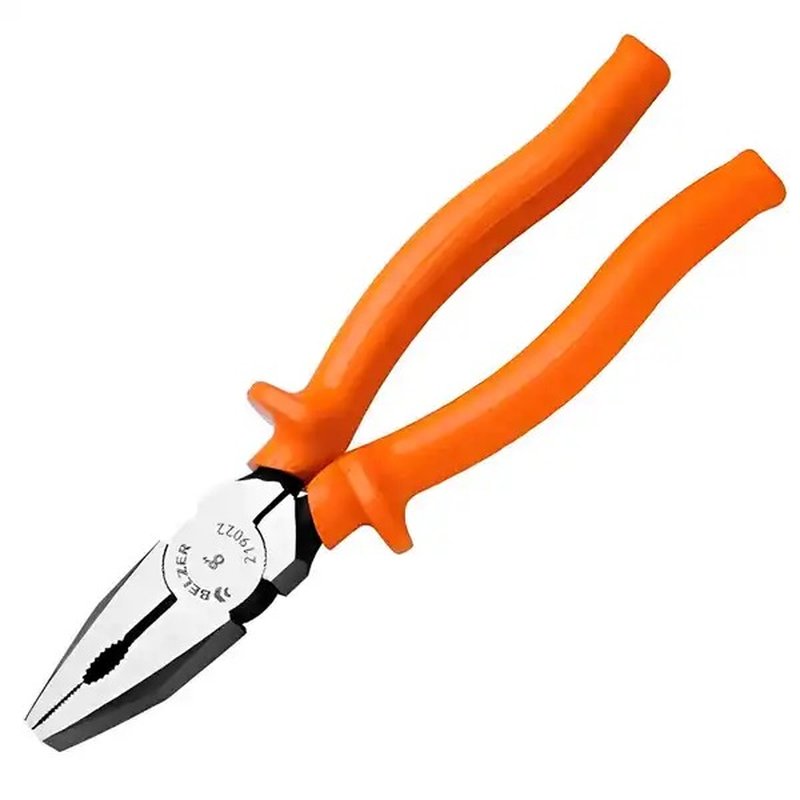 Alicate Universal Belzer Eletricista Isolamento Cabo Laranja 8 Polegadas