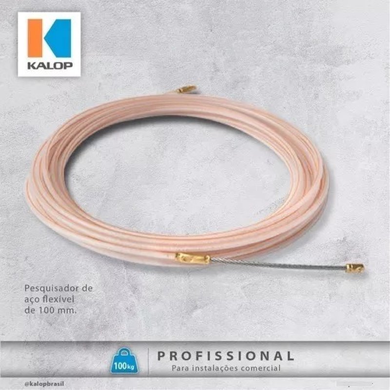 Passa Fio com Alma de Aço Profissional 15 Metros Kalop Passa Fio com Alma de Aço Profissional 15 Metros Kalop