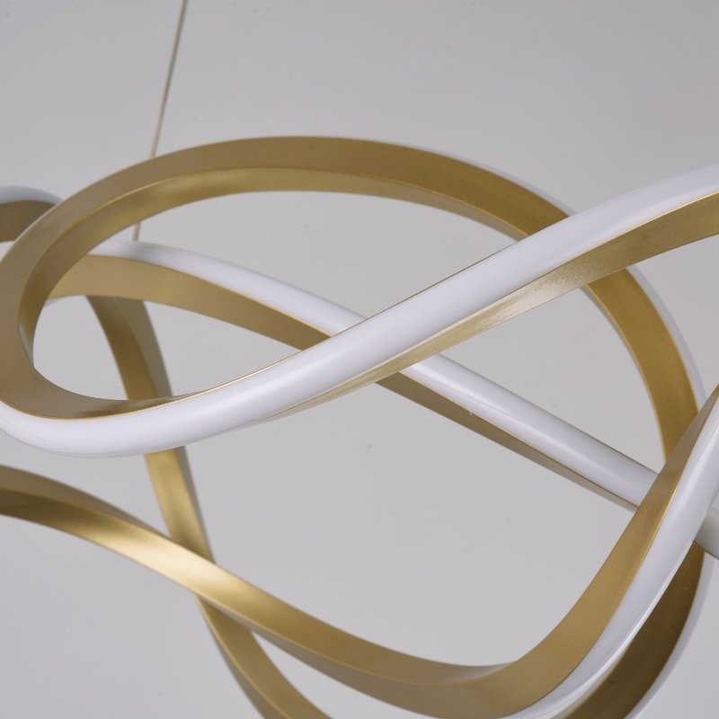 Lustre Pendente Nordecor Wyna Led 2711 Ouro Champagne Bivolt