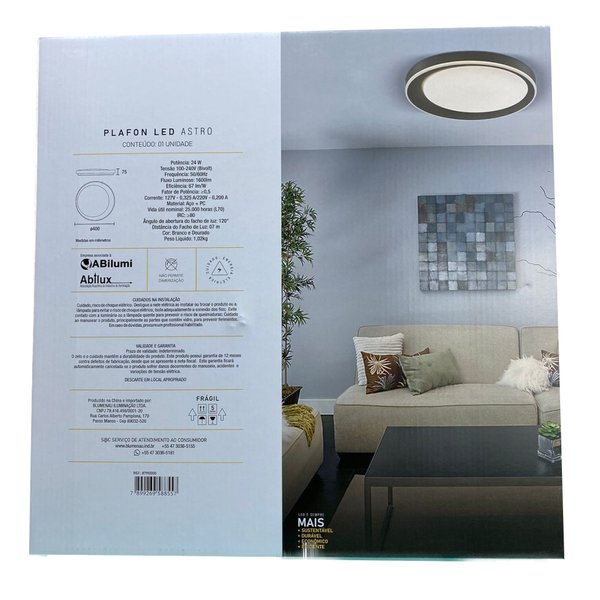 Luminária Plafon Astro LED - Iluminação Moderna | Instacled