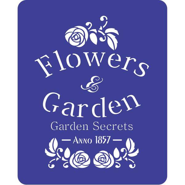 Stencil Flowers & Garden