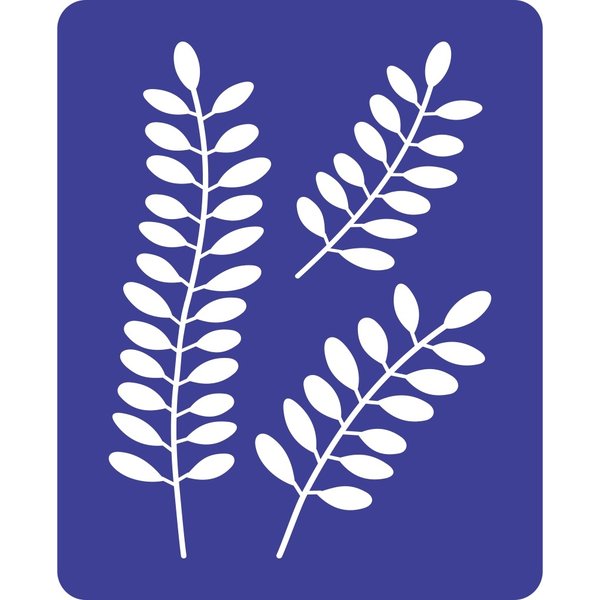 Stencil Folhas ovais