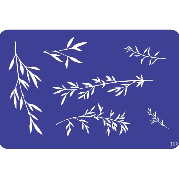 Stencil folhas tipo Bambu