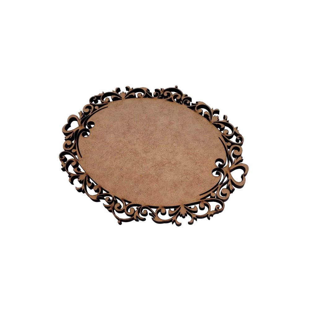 Placa oval vasada arabesco