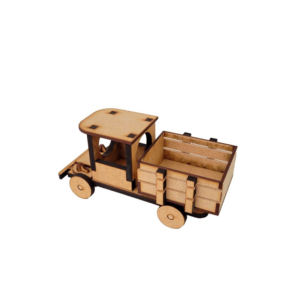 Miniatura caminhão 3d corte a laser em MDF