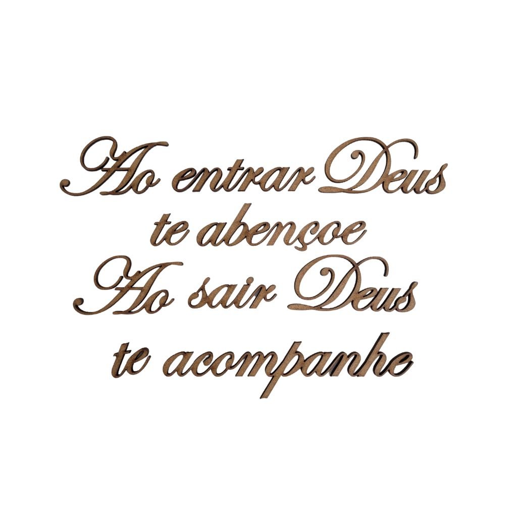 Frase Ao Entrar Deus te Abençoe Ao Sair Deus te Acompanhe 3cm- Jeito ...