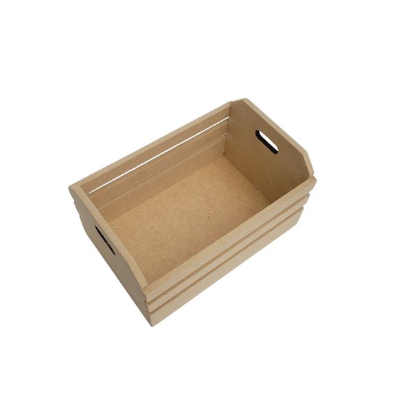 Engradado/ Cesta ripado em MDF 20x13x11cm