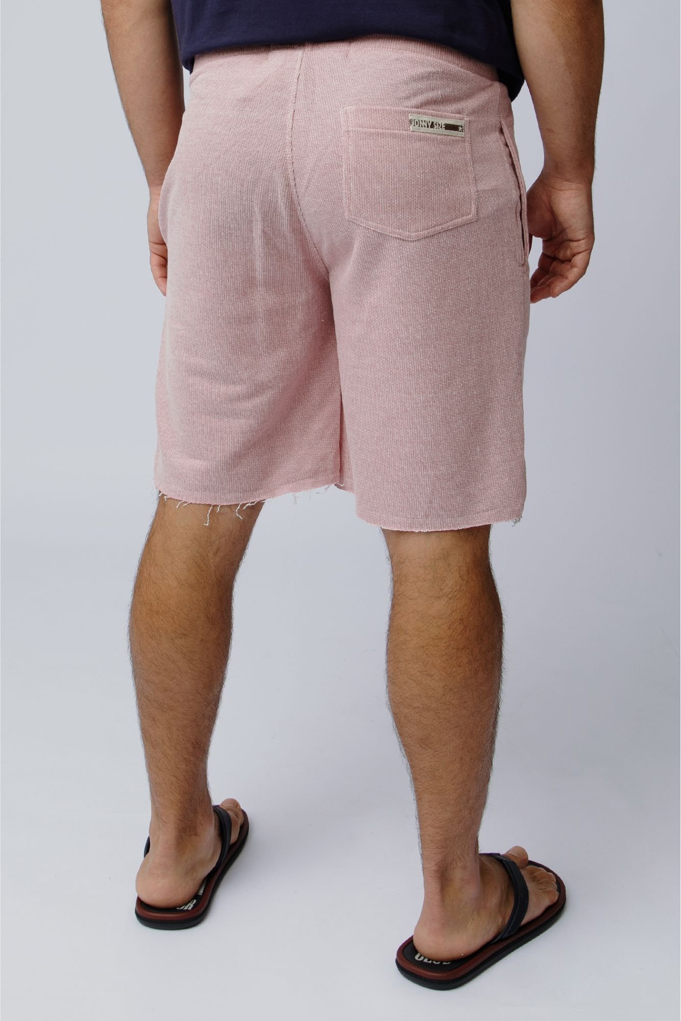 Bermuda de Moletom Tom Pastel com Elefantinho e Detalhe Bolso Traseiro