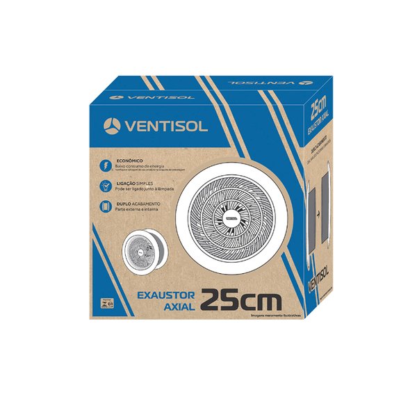 Exaustor Residencial Branco 25cm 60W Ventisol - JR Acessórios Exaustor Residencial Branco 25cm 60W Ventisol - JR Acessórios