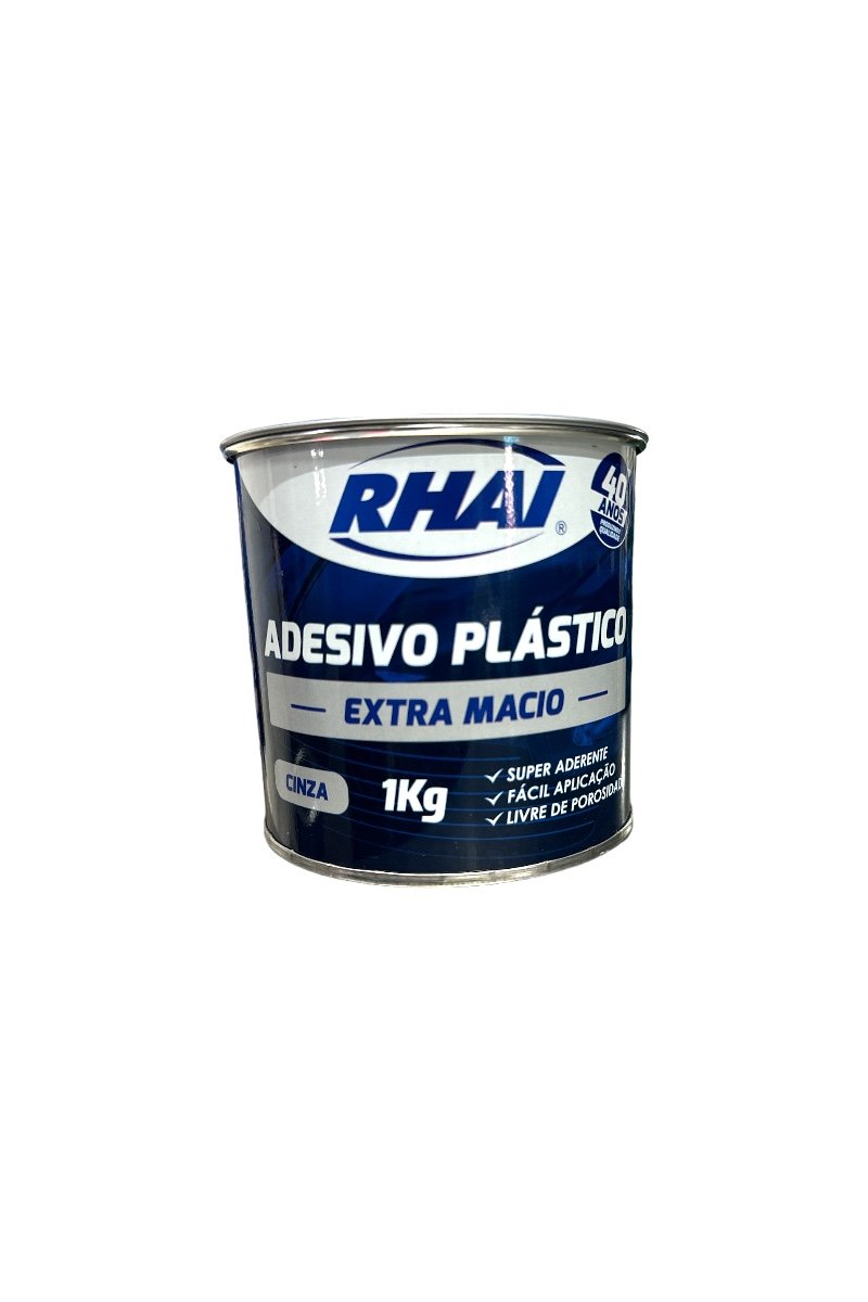 Massa/Cola Plastica Extra Macio Cinza + Catalizador - RHAI 1Kg