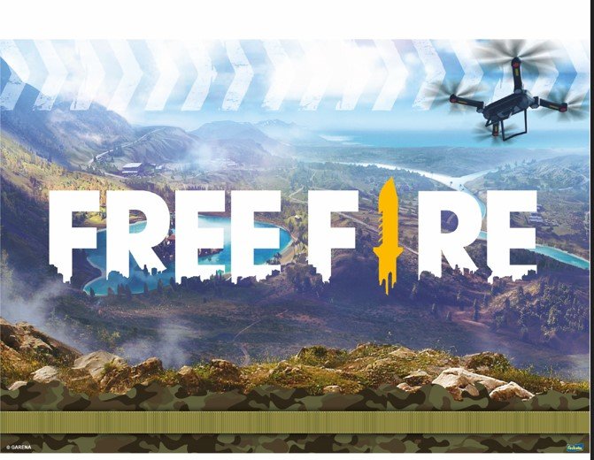 Painel Retangular Free fire Licenciado