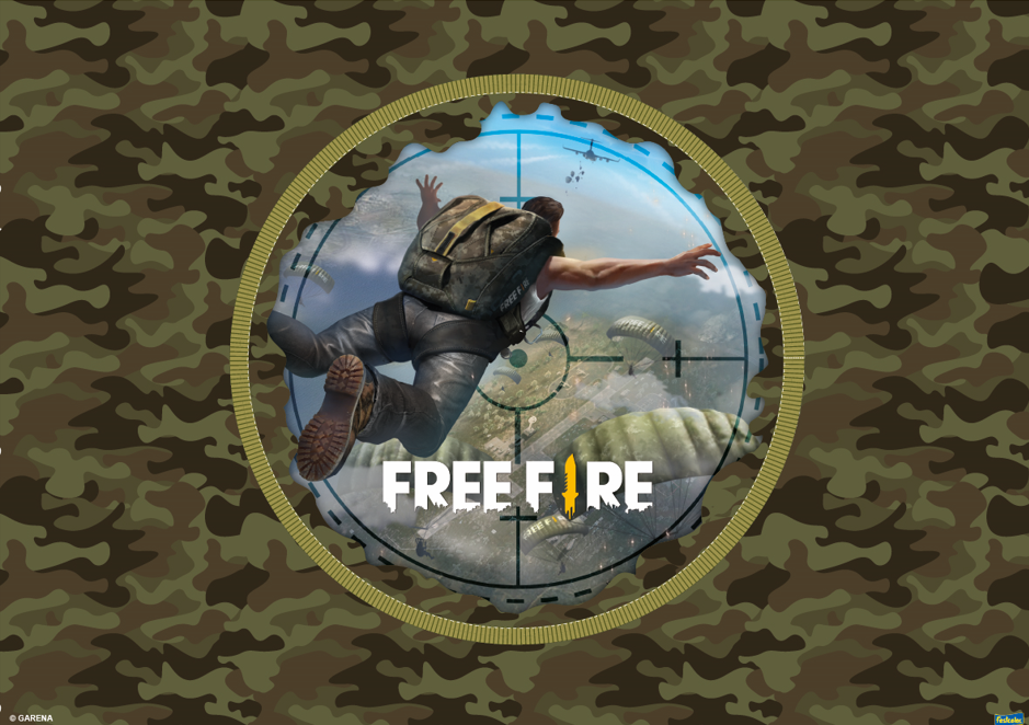 Painel Retangular Free fire Licenciado