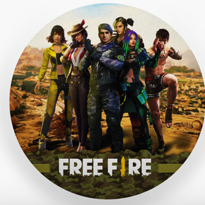 Painel Redondo Free Fire Licenciado