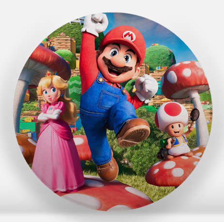 Painel Redondo Super Mario