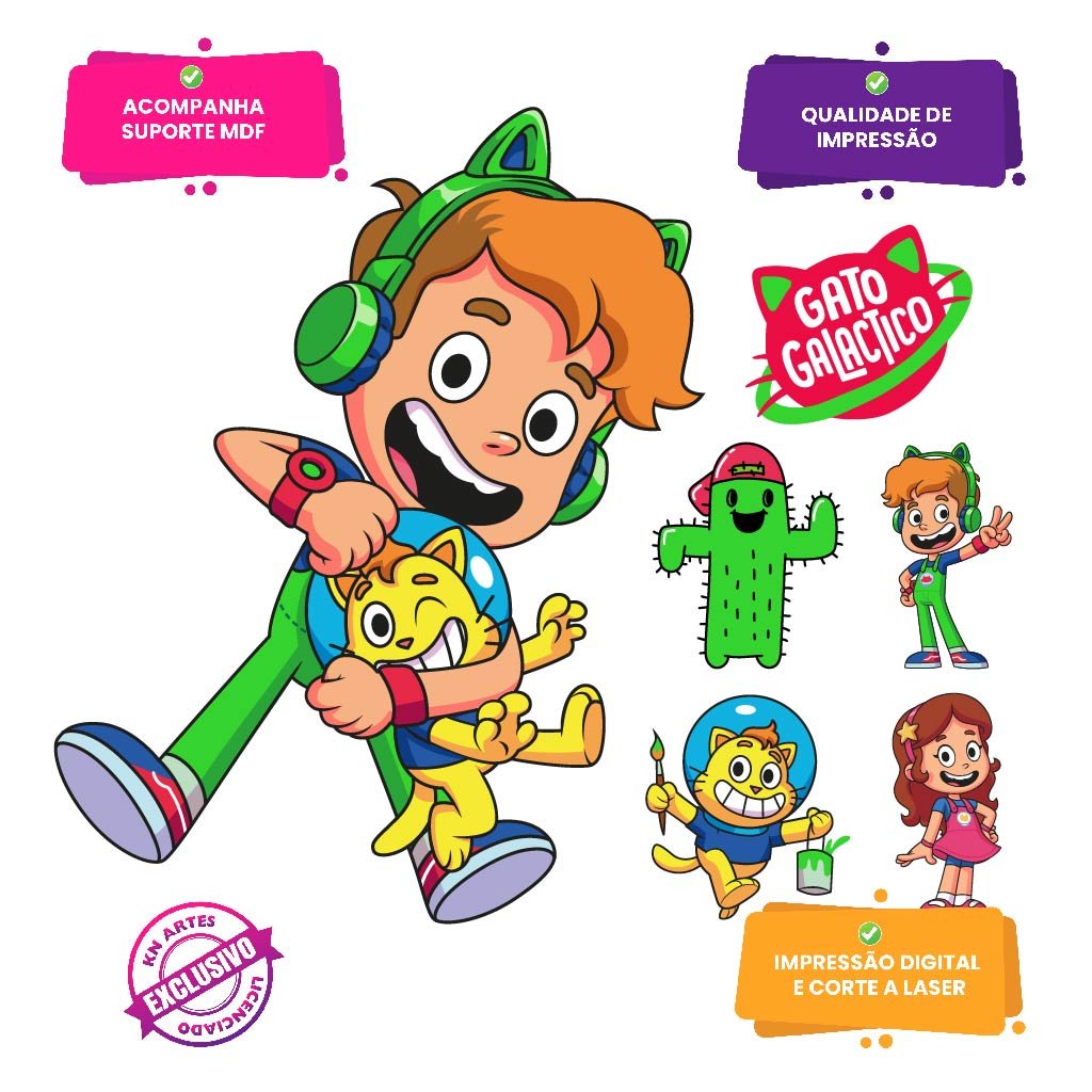 Kit Display Gato Galactico Licenciado