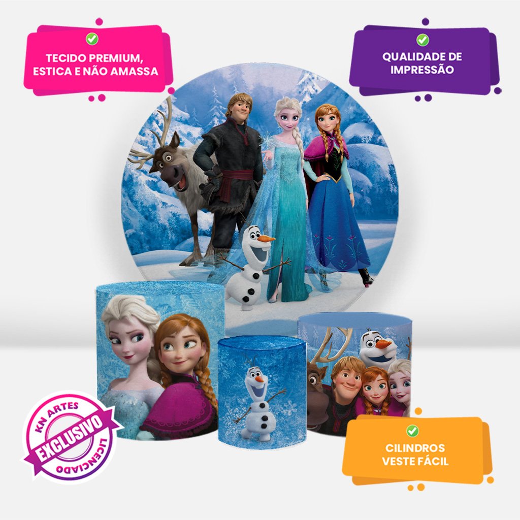 Kit Festa Pegue e Monte Frozen Licenciado