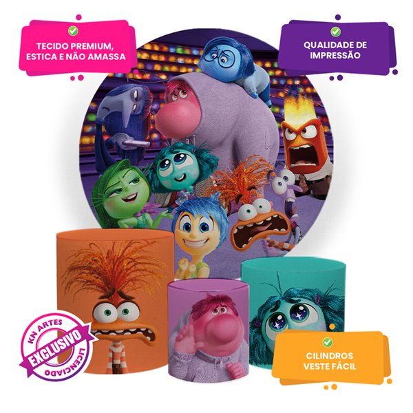 Kit Festa Pegue e Monte Disney Divertida Mente 2 Licenciado