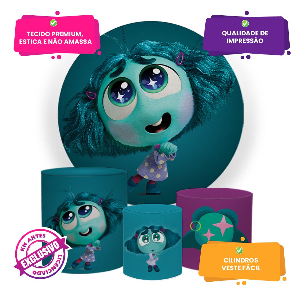 Kit Festa Pegue e Monte Disney Divertida Mente 2 Licenciado