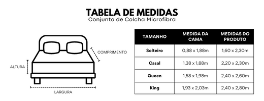 Jogo de Colcha Queen La Dotta Microfibra 3 Peças