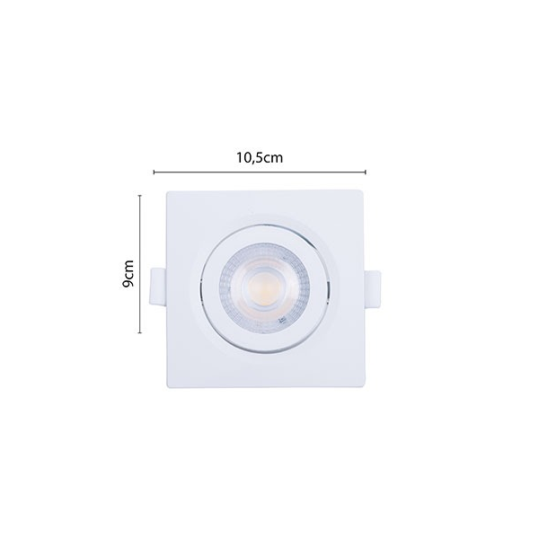 Spot LED Quadrado Embutir 5W Bivolt Nordecor