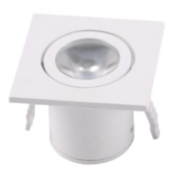 Mini Spot Led Embutir Quadrado Auriga 1W 3000K