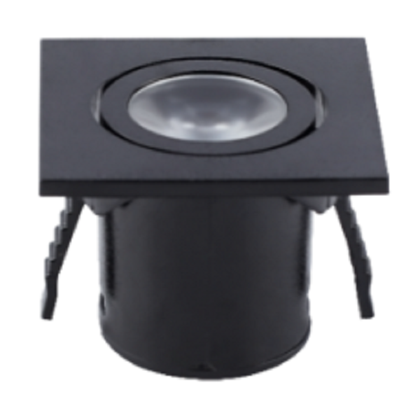 Mini Spot Led Embutir Quadrado Auriga 1W 3000K