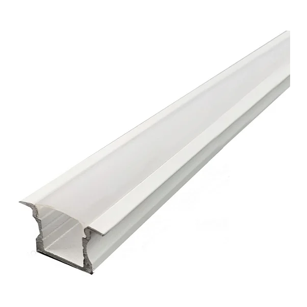 Perfil de Embutir 24mm X 14mm p/Fita de LED 3M Branco