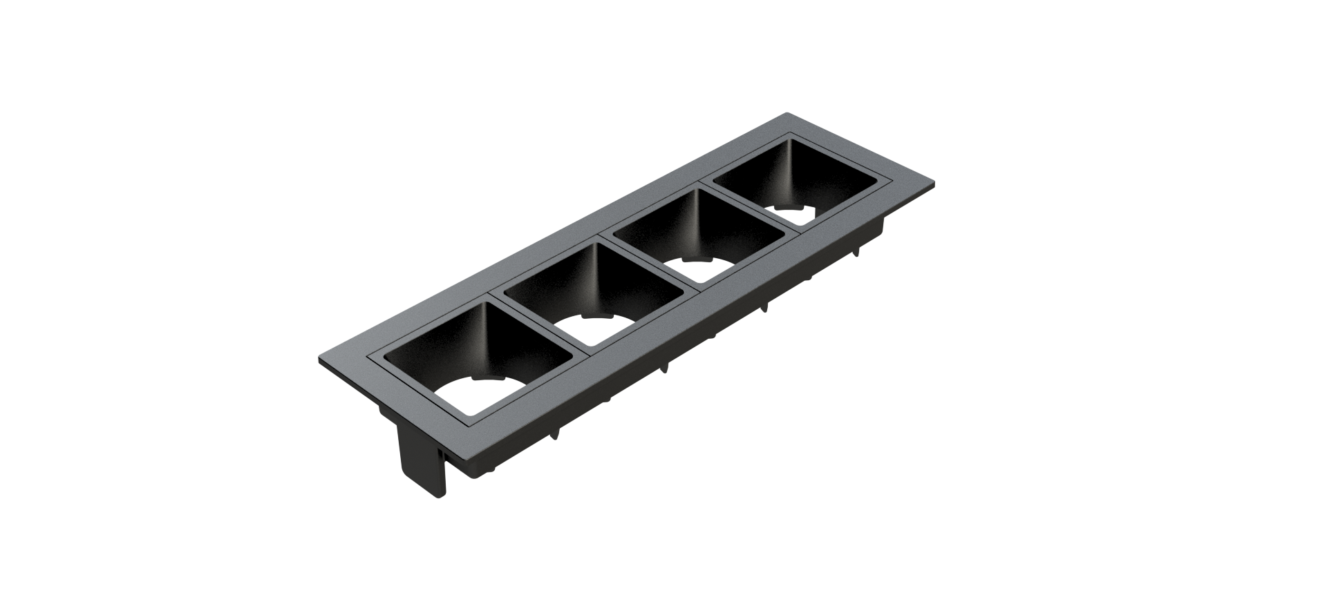 Embutido Linea 4 focos MR11-Moon - Preto