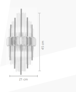 Arandela Rukbat 45cm 2xG9 IP20 Astraled