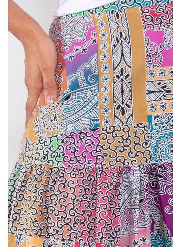 Saia Maxi Midi Estampa Gypsy Lenna