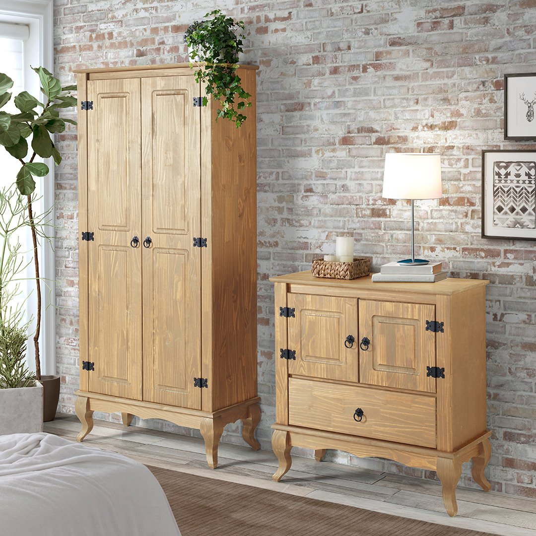 Armário Multiuso Rústico em Madeira - Le Mobel