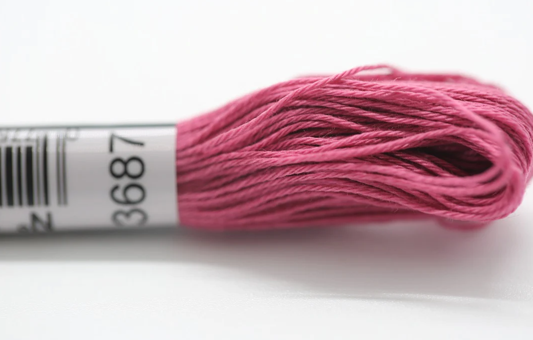 Tons de Rosa Broder 25 DMC Broder 25 Rosa 3687