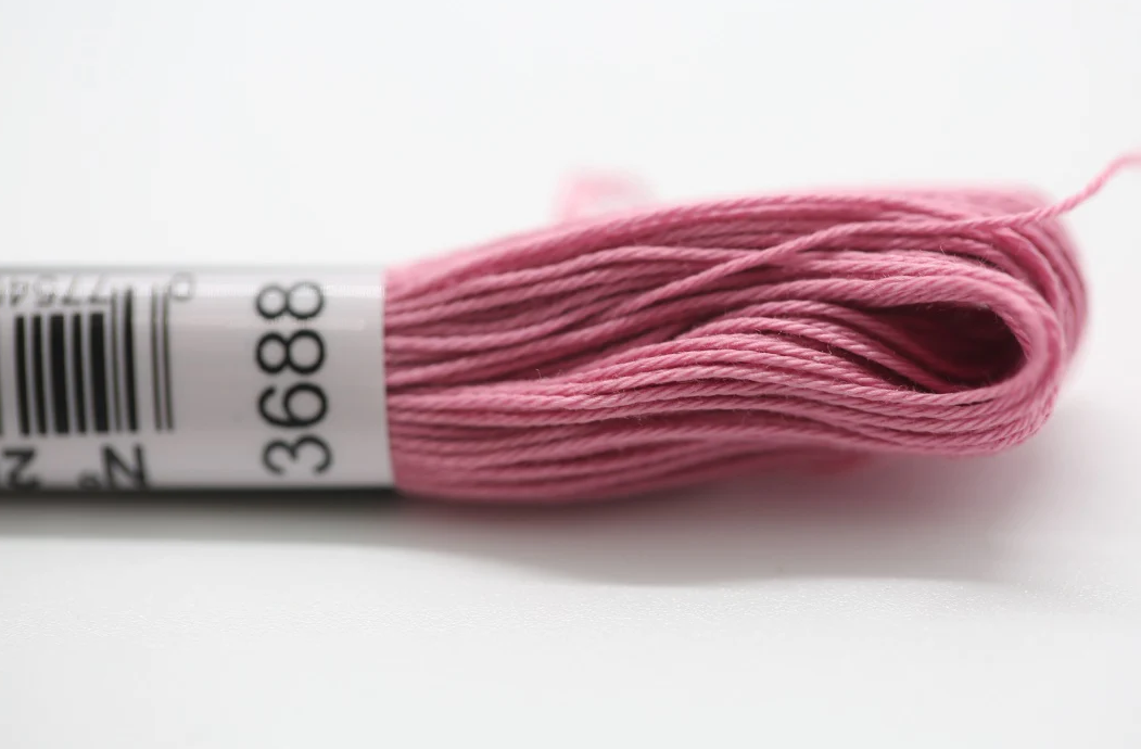 Tons de Rosa Broder 25 DMC Broder 25 Rosa 3688