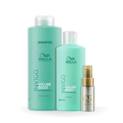 Kit Wella Volume Boost Salon Duo + Óleo Light 30ml | Linda