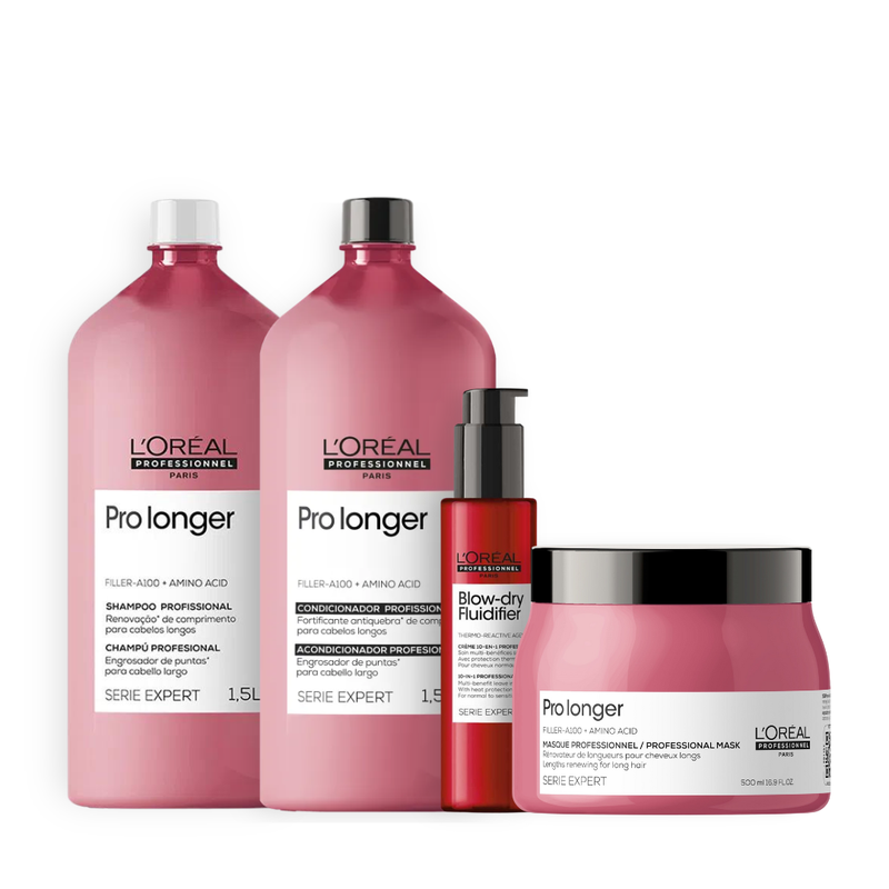 Kit Loreal Pro Longer Salon Trio + Térmico | Só na Linda