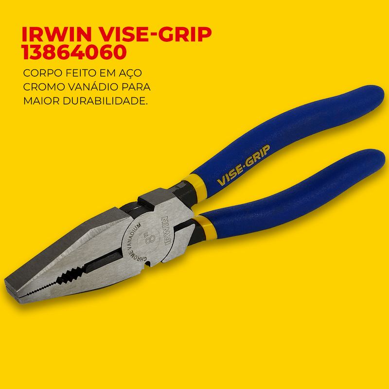 Alicate Universal 8" Vise-Grip Azul Irwin 1864060