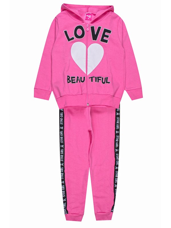 Conjunto Infantil Moletom Peluciado Pink - Mafi Kids Chiclete