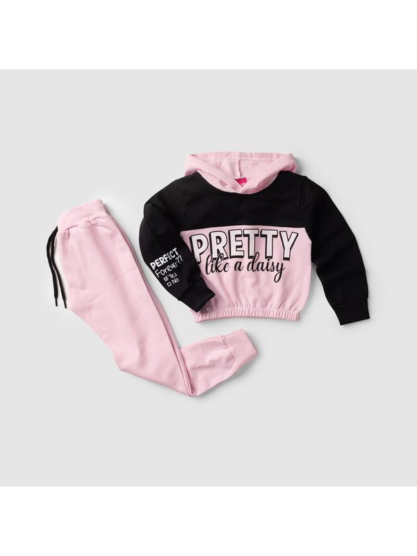 Conjunto Infantil Moletom Rosa Claro - Mafi Kids Rosa Claro