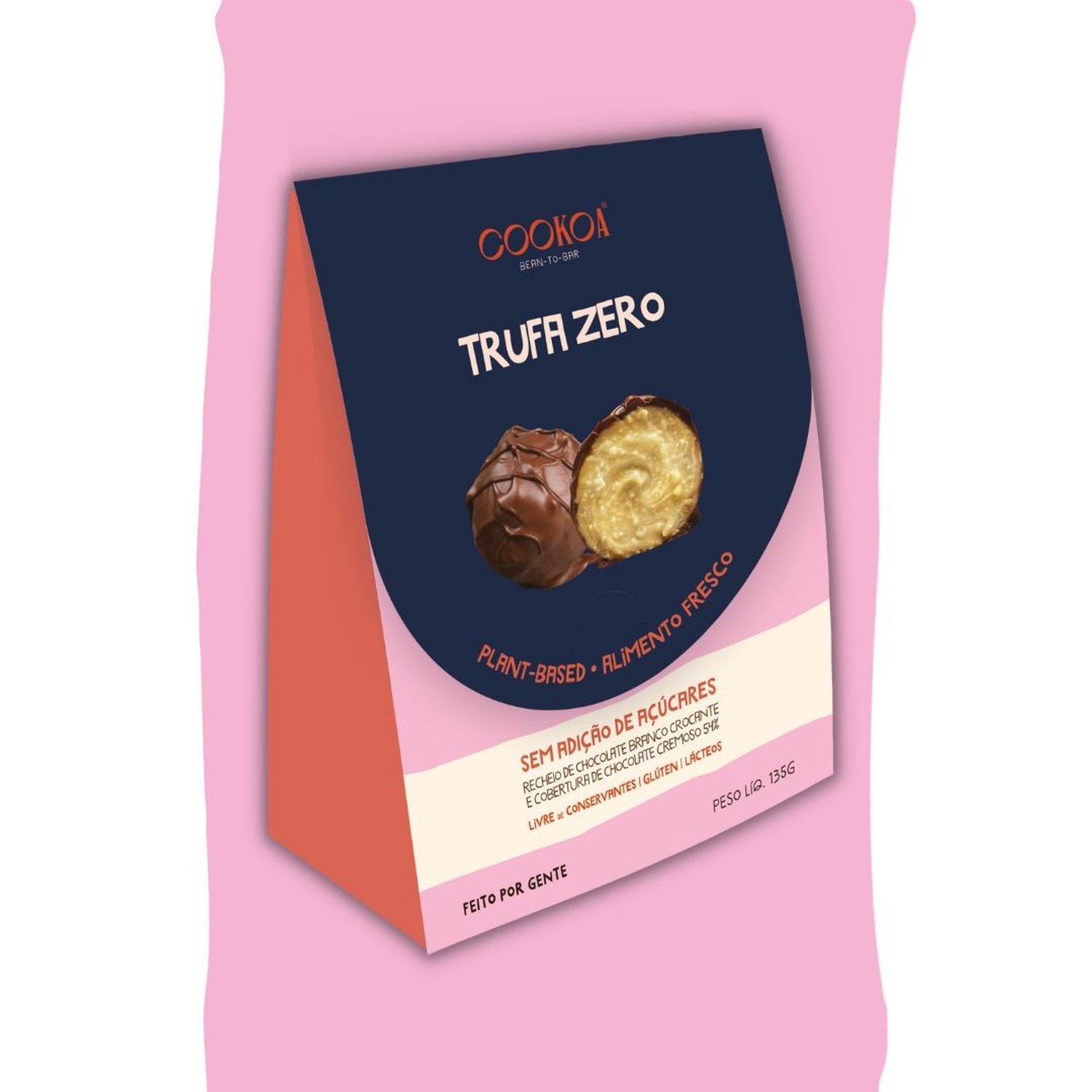 Trufa DUO - Recheio de ganache Caramelo e coberta de 70%
