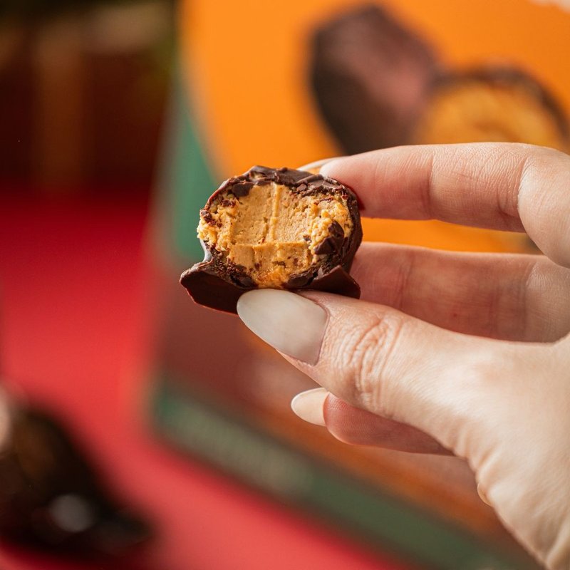 Trufa DUO - Recheio de ganache Caramelo e coberta de 70%