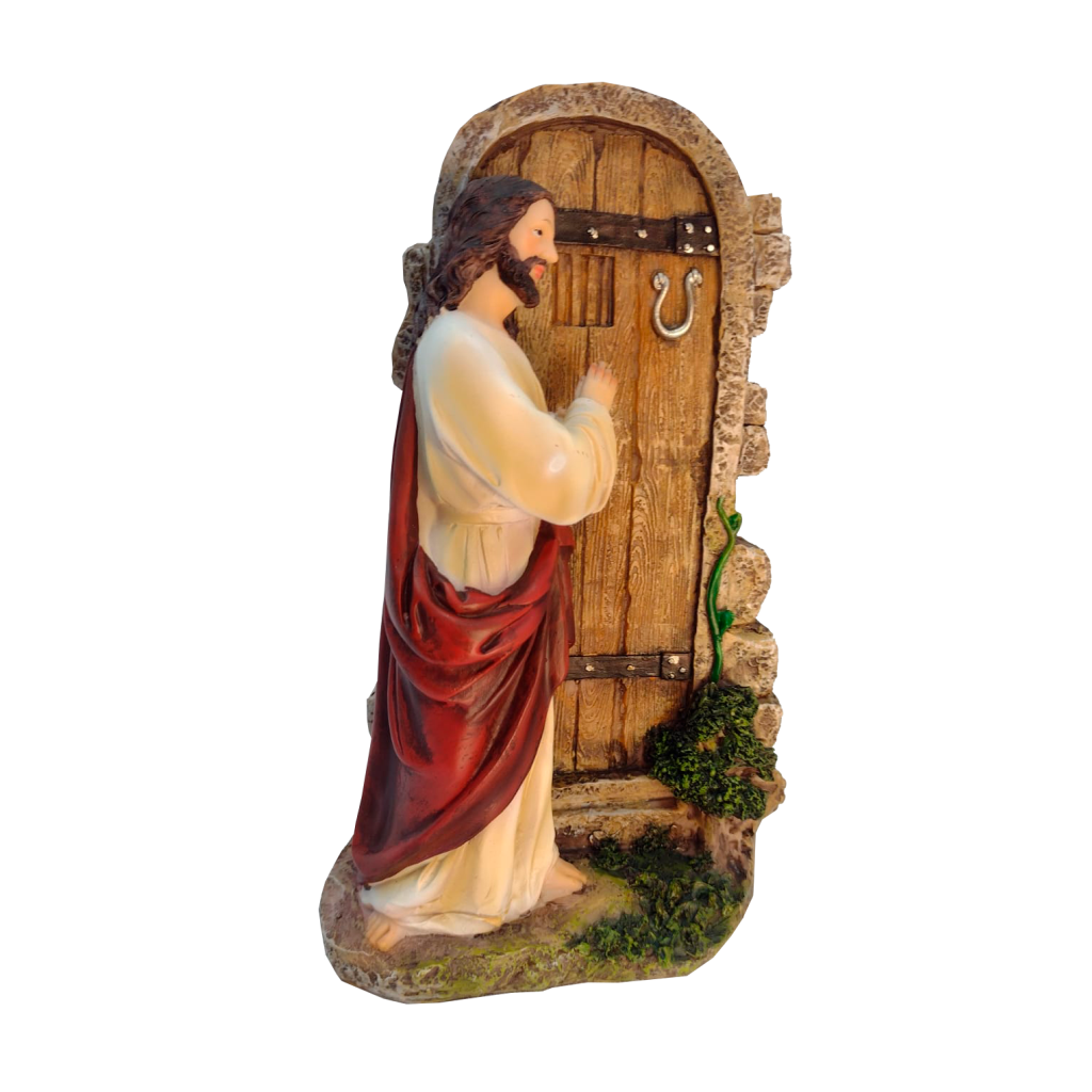 Imagem Sacra Em Resina Do Senhor Jesus Batendo A Porta