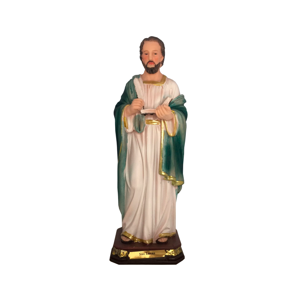 Imagem Sacra Em Resina De São Lucas Apóstolo