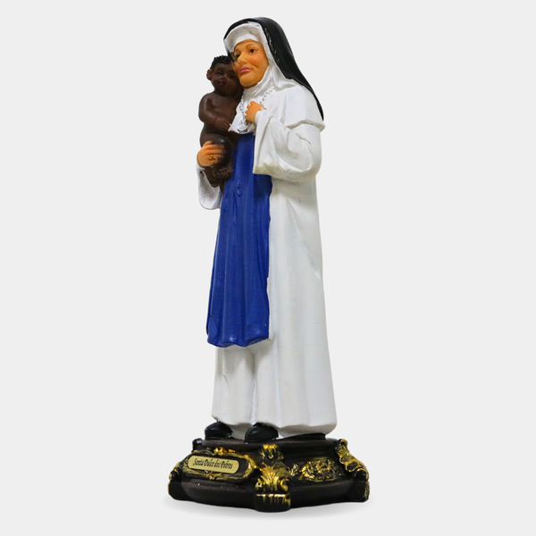 Imagem Sacra Em Resina Da Santa Irmã Dulce Dos Pobres com o Menino